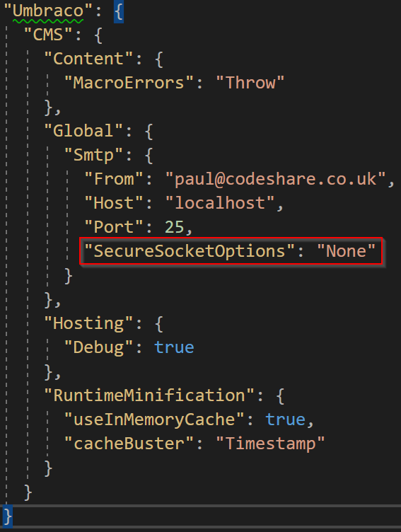 How to send emails in Umbraco 9 using IEmailSender | codeshare.co.uk .NET Web Developer Blog by ...